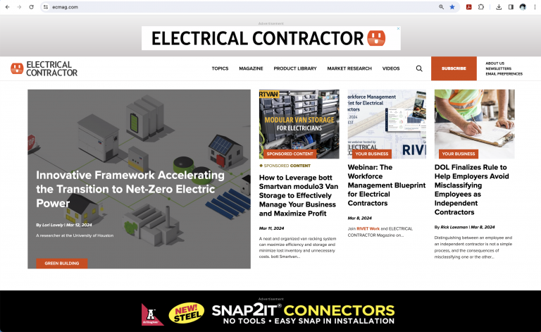 Electrical Contractor magazine – Welcome to TABPI